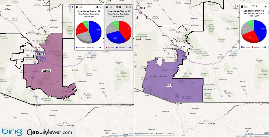 Arizona Legislative District Boundaries Map
