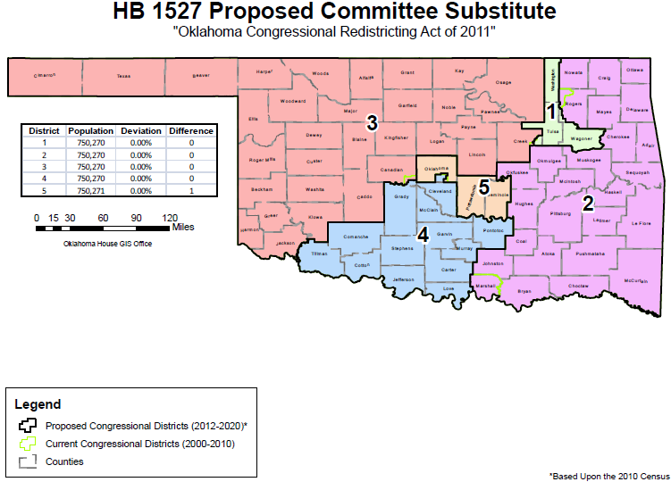 Congressional redistricting maps implemented after the 2010 Census ...
