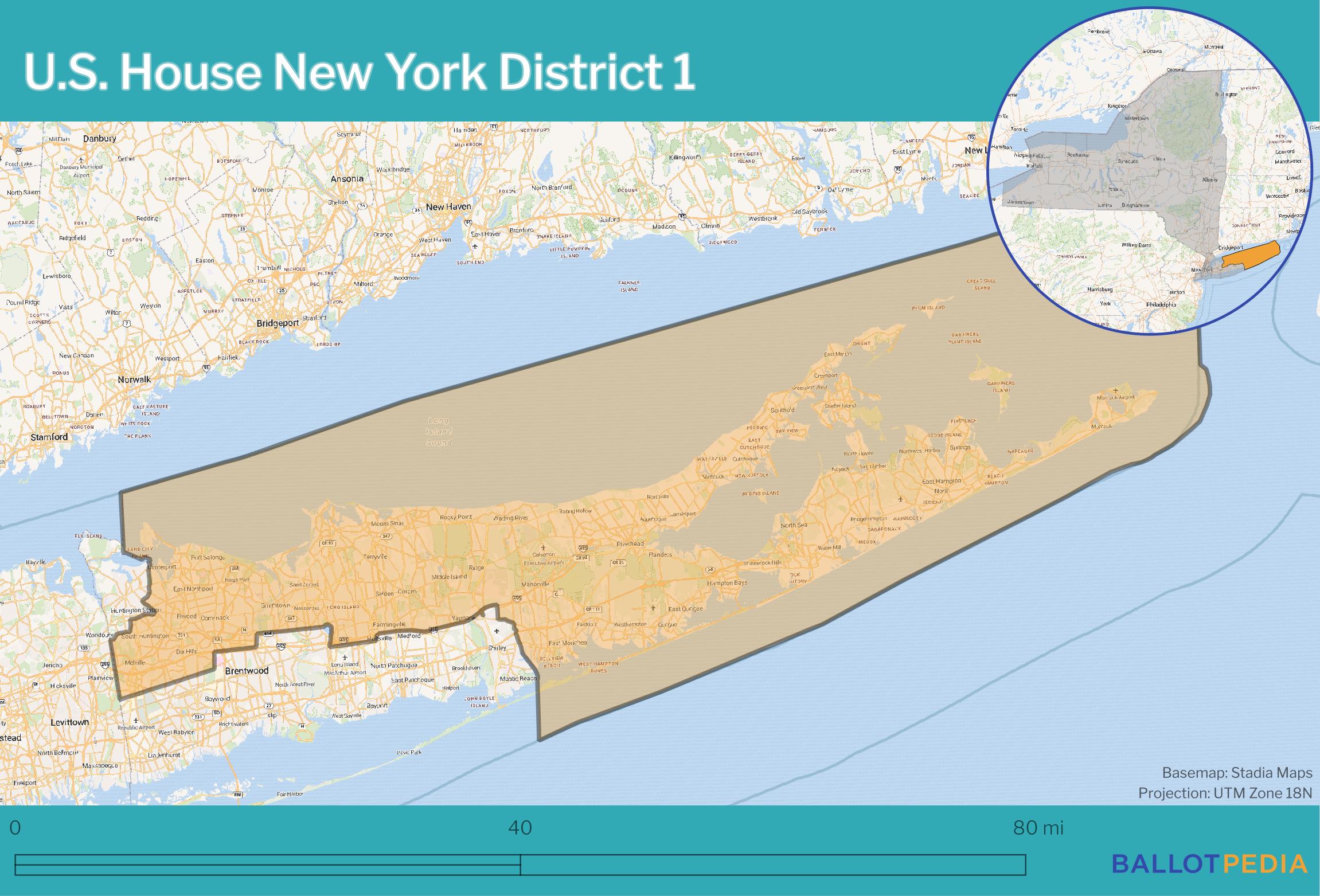 New Yorks 1st Congressional District Election 2024 Ballotpedia