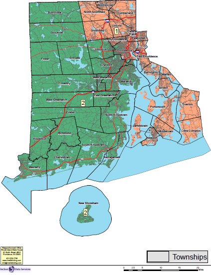 Congressional redistricting maps implemented after the 2010 Census ...